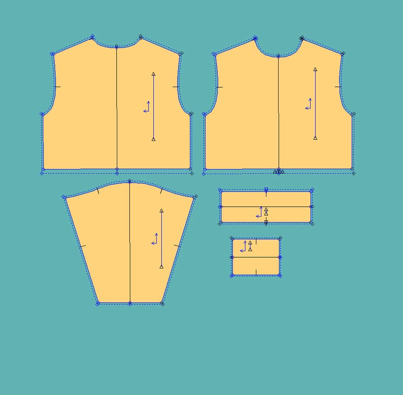 Oversize Sweater Pattern Block, DXF Clothing Files, DXF Sewing Patterns ...
