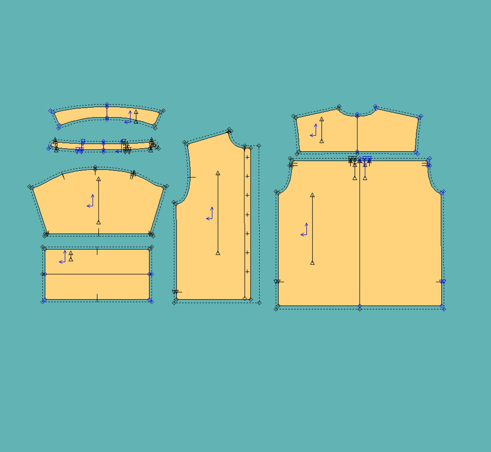 Oversize Shirts Pattern Block, DXF Clothing Files, DXF Sewing Patterns ...