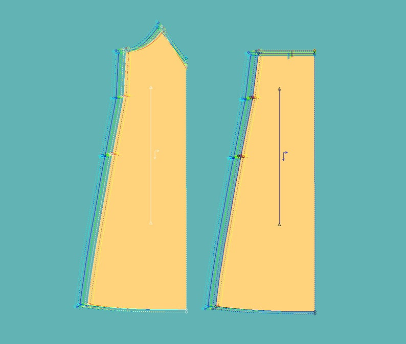 Strap Dress Pattern Block, DXF Clothing Files, DXF Sewing Patterns ...