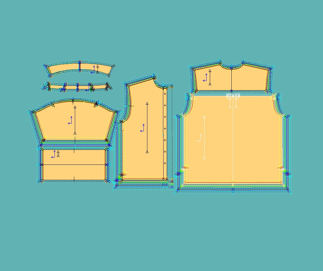 Oversize Shirts Pattern Block, DXF Clothing Files, DXF Sewing Patterns ...