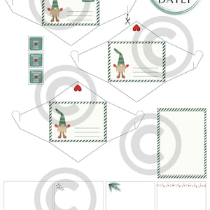 DOWNLOAD Printable Mini Secret Santa Letter Set | Envelopes, Stationery ...
