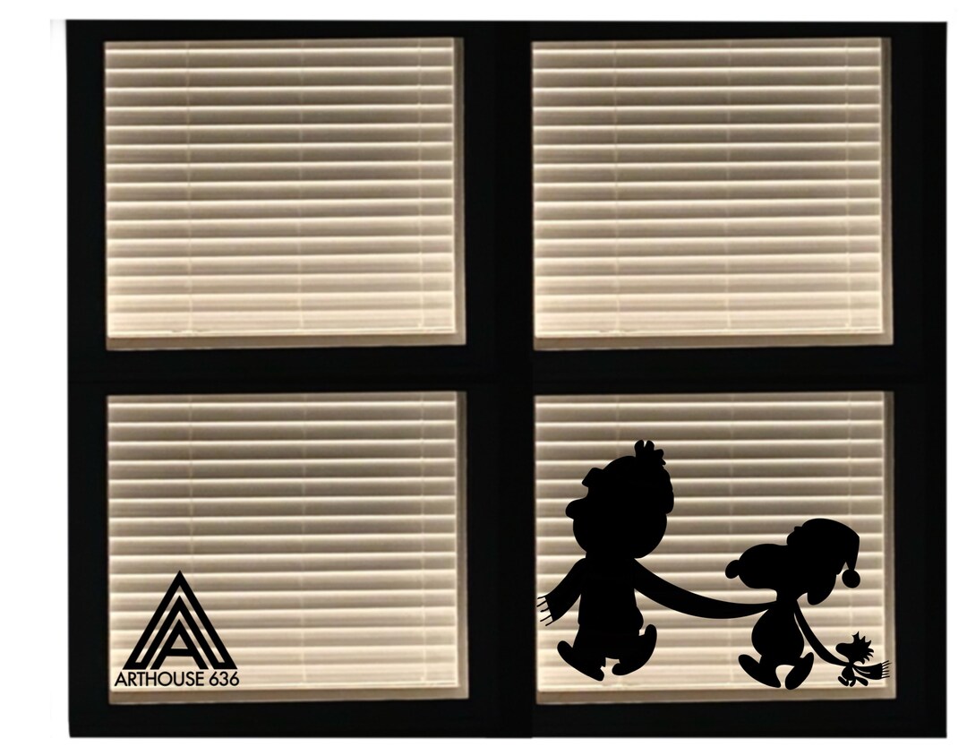 Charlie Brown & Snoopy Christmas Window Cling - Etsy
