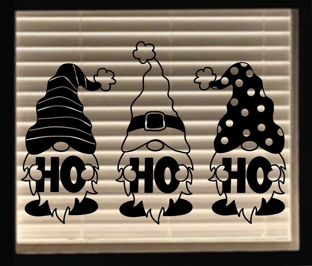 Christmas Gnomes Window Cling - Etsy