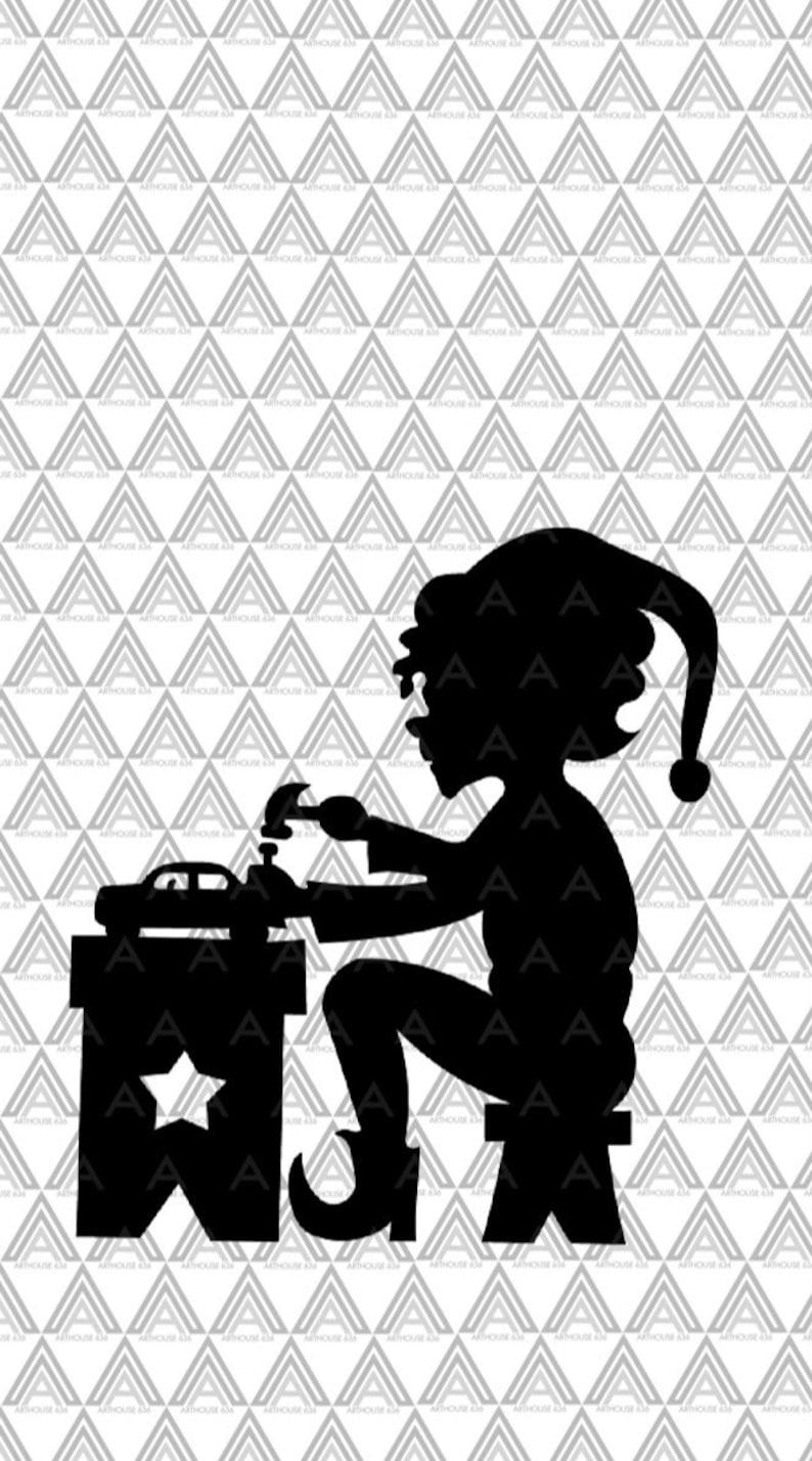 Santas Elves Window Cling Silhouette - Etsy