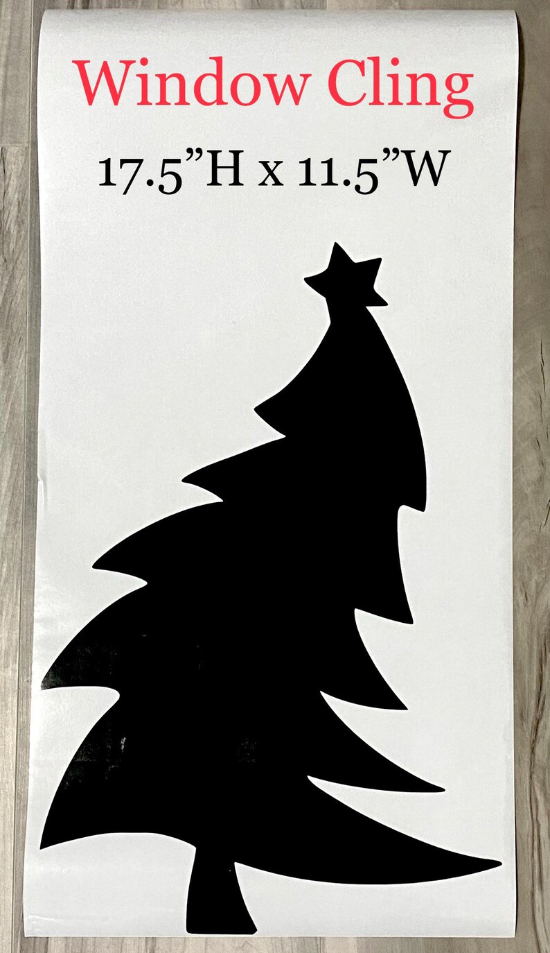 Christmas Tree Window Cling - Etsy