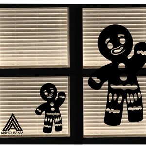 Gingerbread Man Window Cling 21.75”H X 14.5”W - Etsy