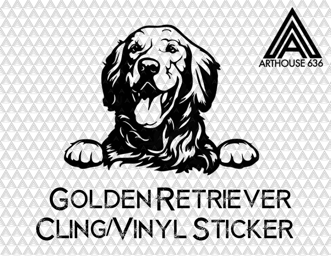 Golden Retriever Vinyl Car Decal 6” - Etsy