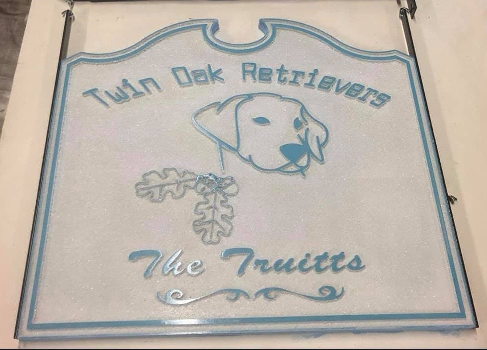 PVC Routed House Sign With White Crushed Glass - Etsy