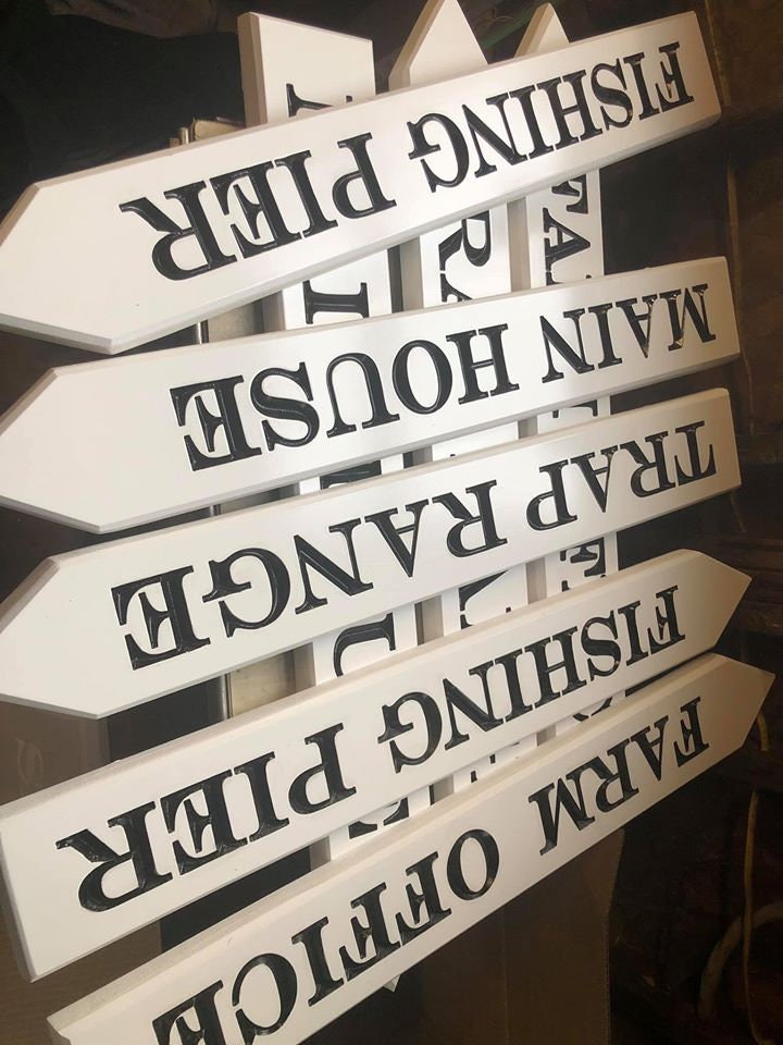 Routed PVC Carved Signs , Handpainted - Etsy