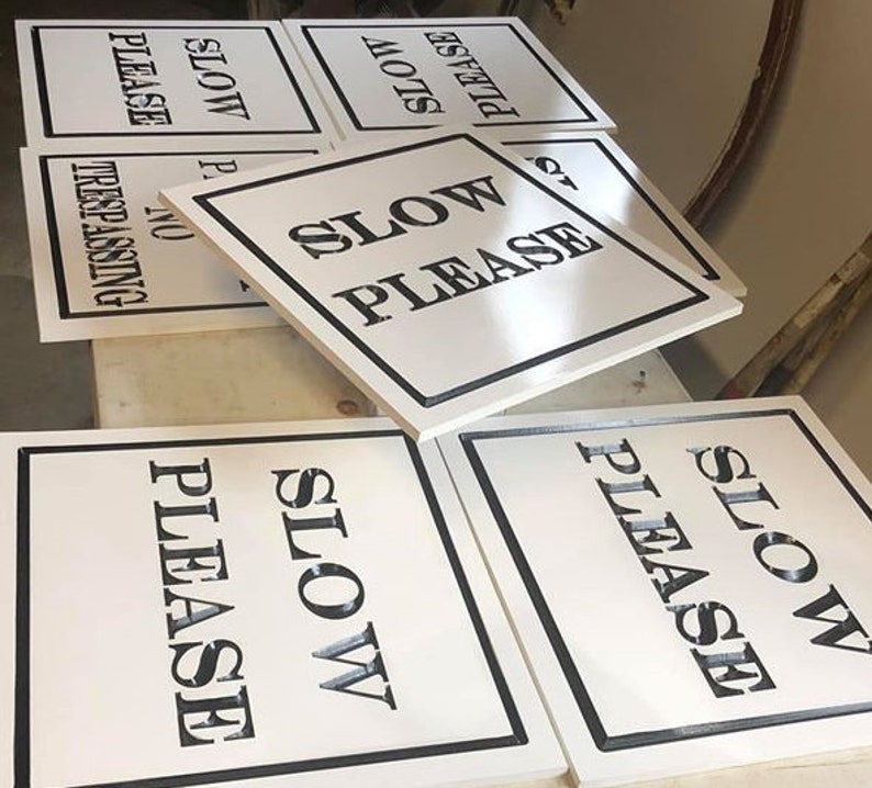 Routed PVC Carved Signs Handpainted - Etsy