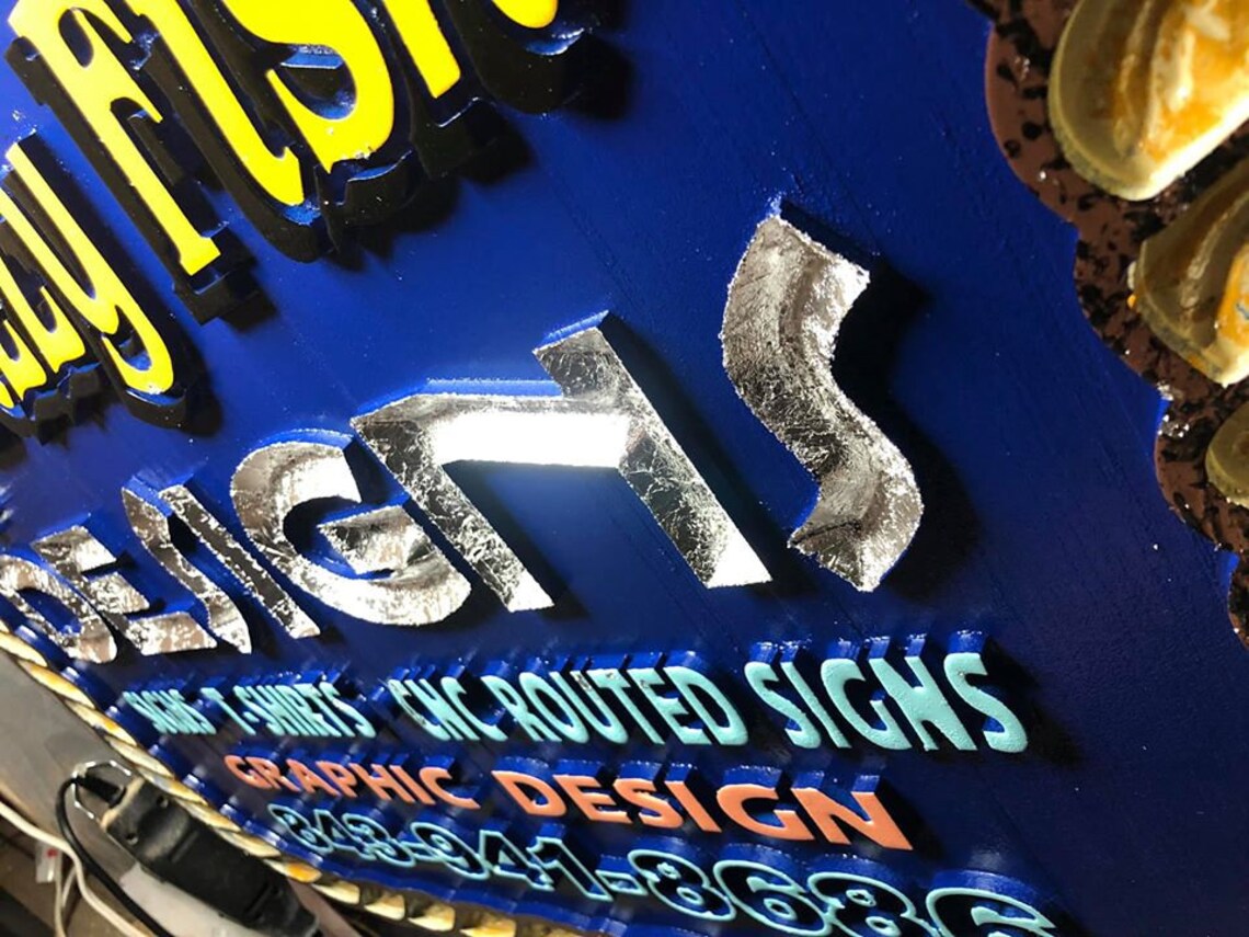 Routed PVC Carved Signs Handpainted - Etsy