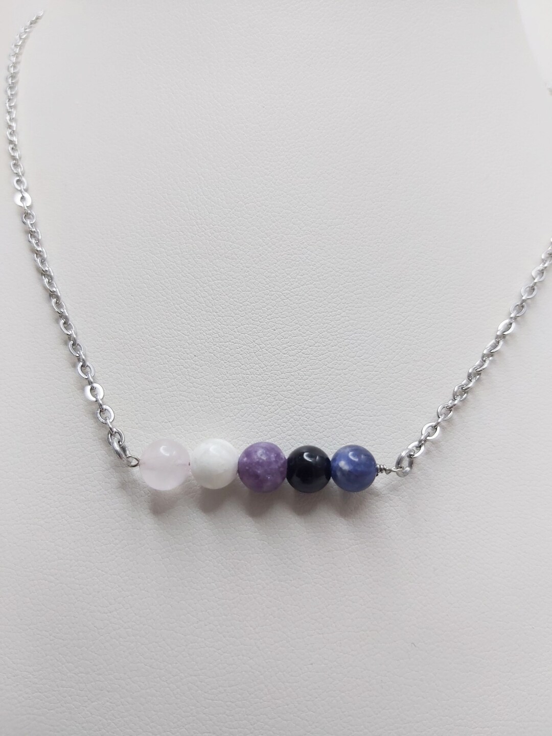 Gender Fluid Pride Flag Crystal Bar Necklace, LGBT and LGBTQ+ Jewelry ...