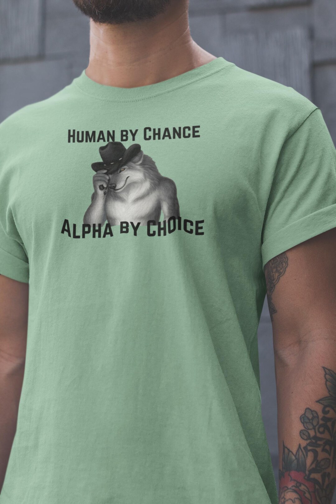Camiseta gráfica Alpha by Choice / Camiseta con estampado de lobo ...