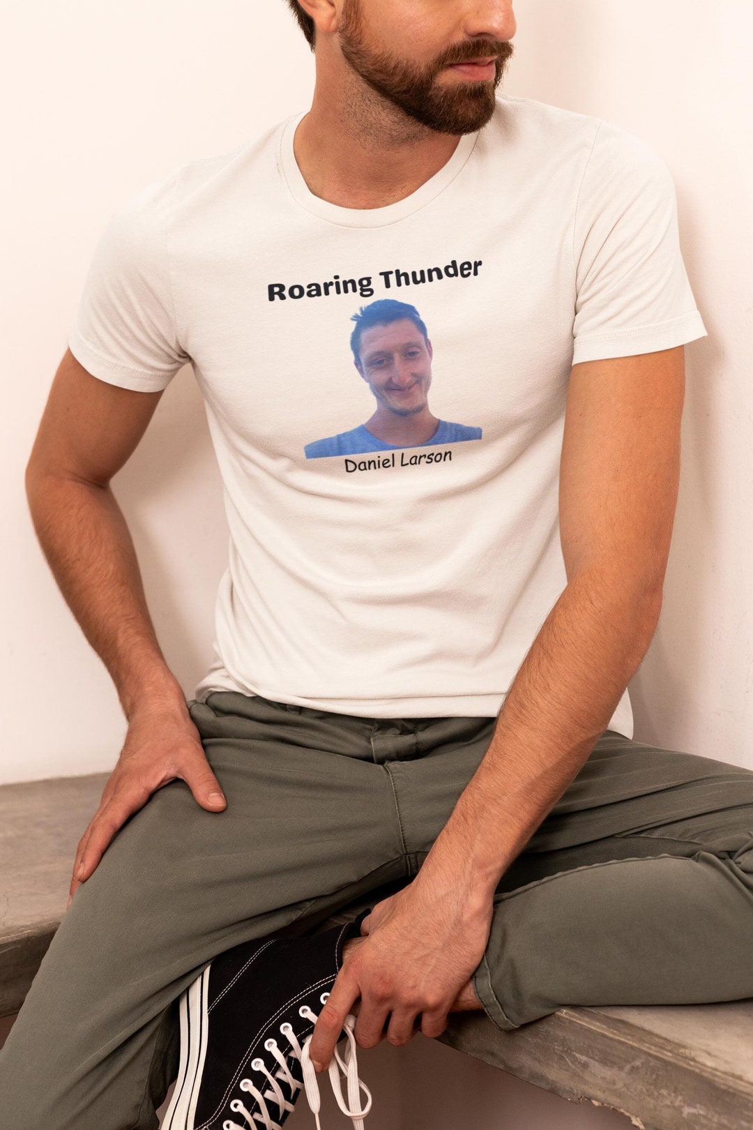 Roaring Thunder Daniel Larson T-shirt Iconic Fan Tribute Tee in White ...