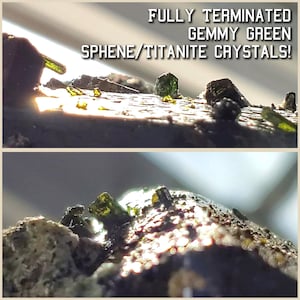 Epidote After Magnetite Pseudomorph W/ Titanite Sphene Crystals ...