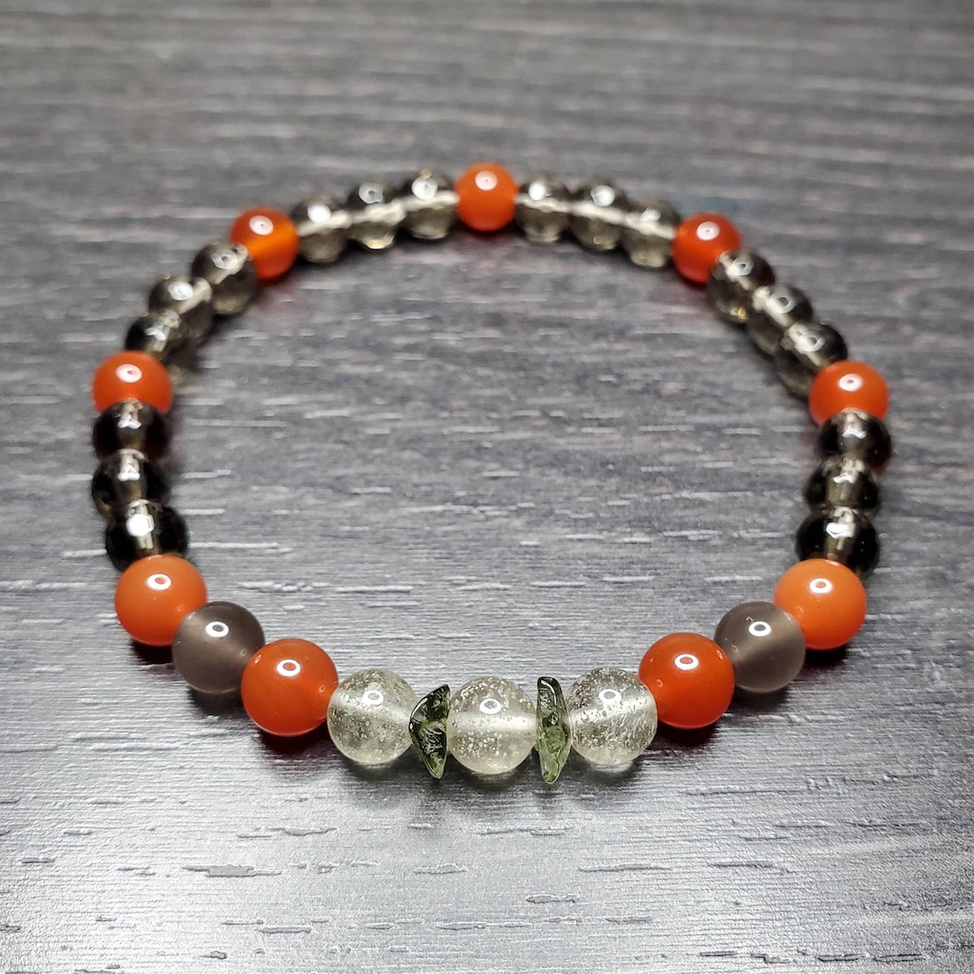 Moldavite, Carnelian, Libyan Desert Glass Tektite, Cintamani & Smokey ...