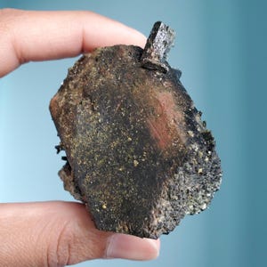 Epidote After Magnetite Pseudomorph W/ Titanite Sphene Crystals ...
