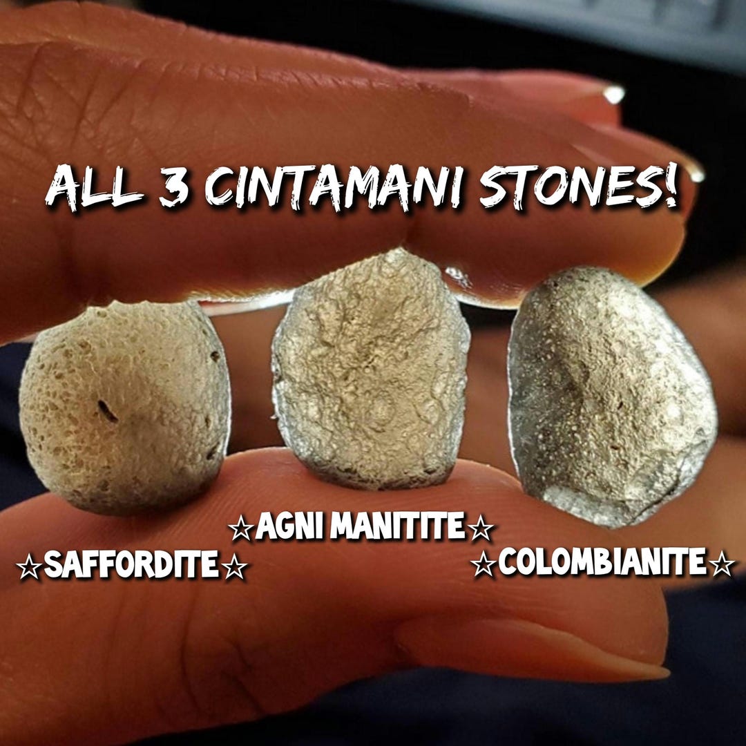 Triple CINTAMANI Set || Saffordite + Agni Manitite + Colombianite ...