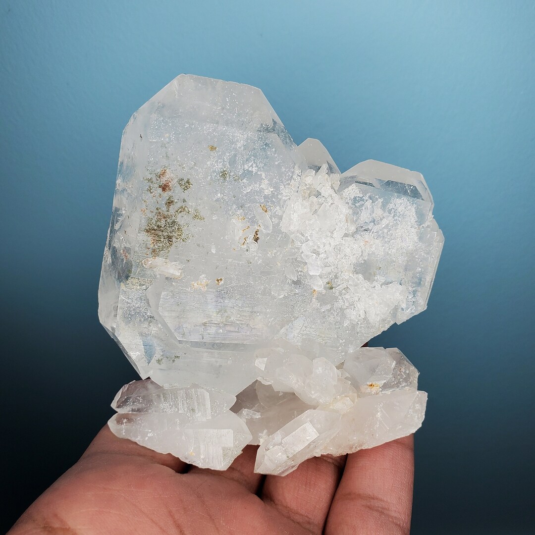 Iridescent Faden Quartz W/ Record Keepers, Cathedral Quartz & Chlorite ...