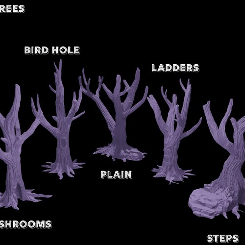 Tree Trunks RPG Terrain Dnd Miniature dungeons and Dragons - Etsy UK