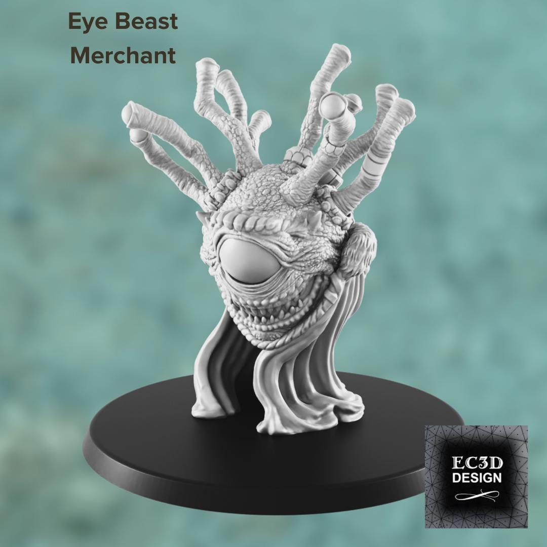 Beholder / Watcher Merchant Dnd RPG Miniature - Ec3d/hero's Hoard ...