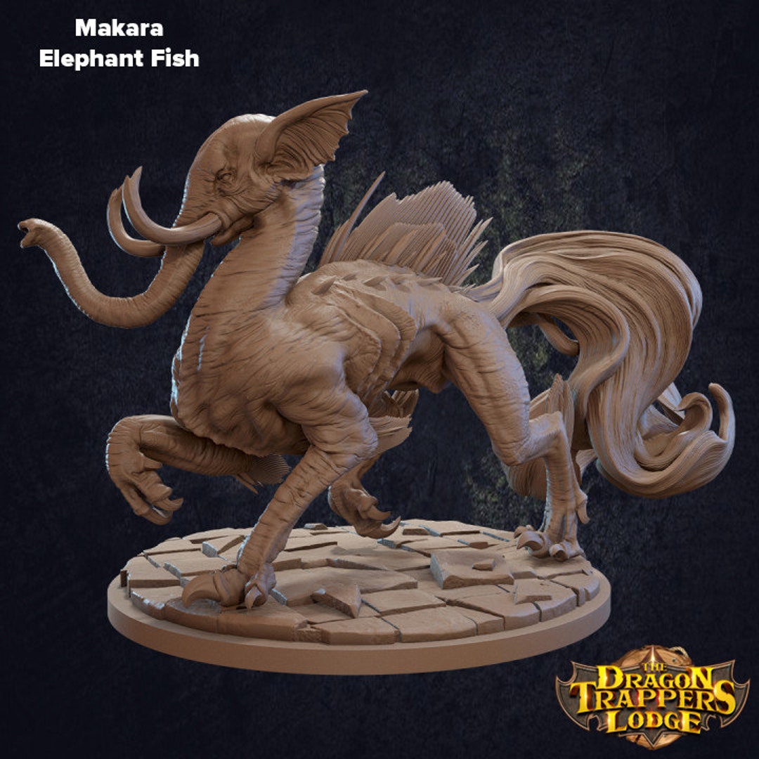 Makara Elephant Fish - Dragon Trappers Lodge D&D RPG Miniatures ...