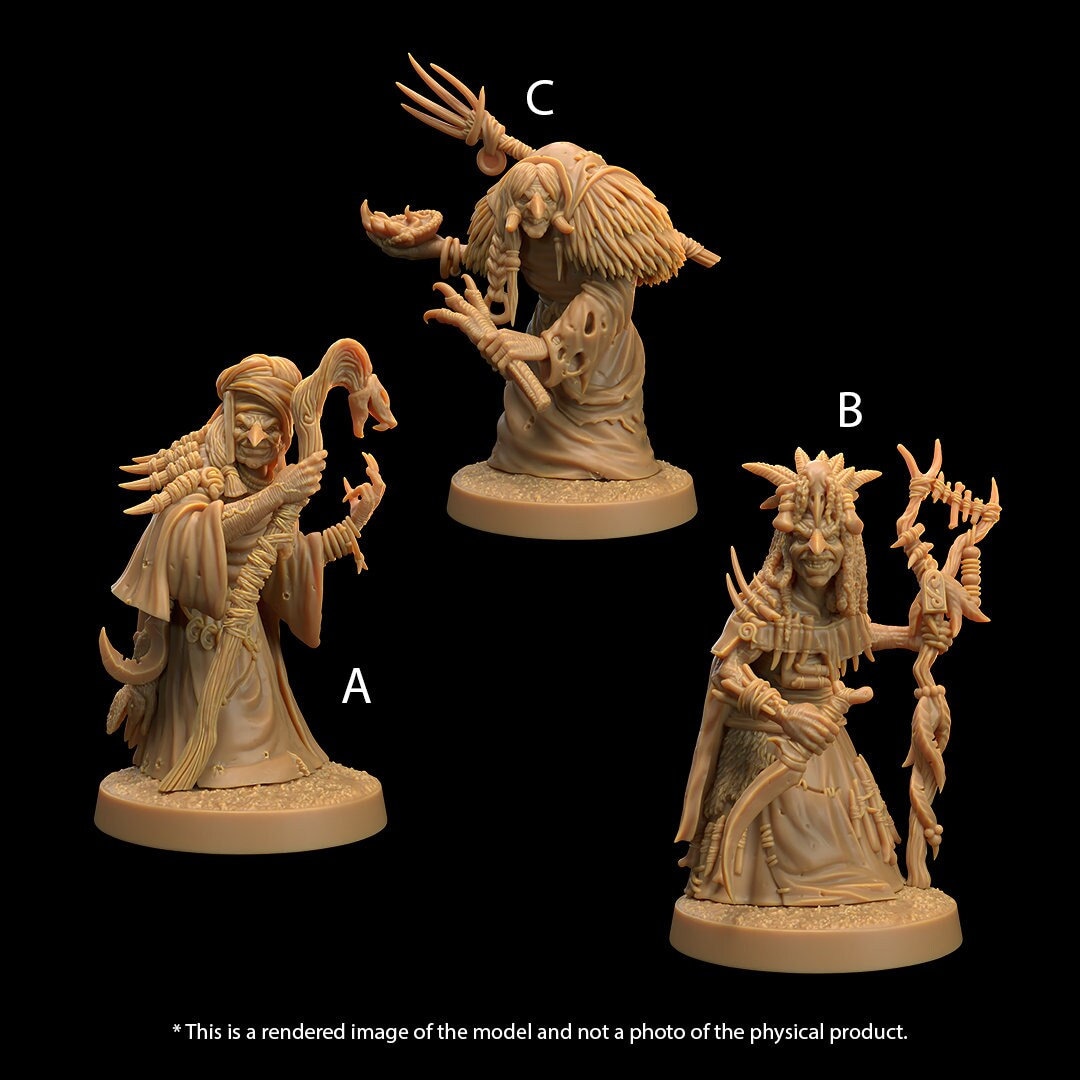 Swamp Hags - Dragon Trappers Lodge D&D RPG Miniatures (dungeons and ...