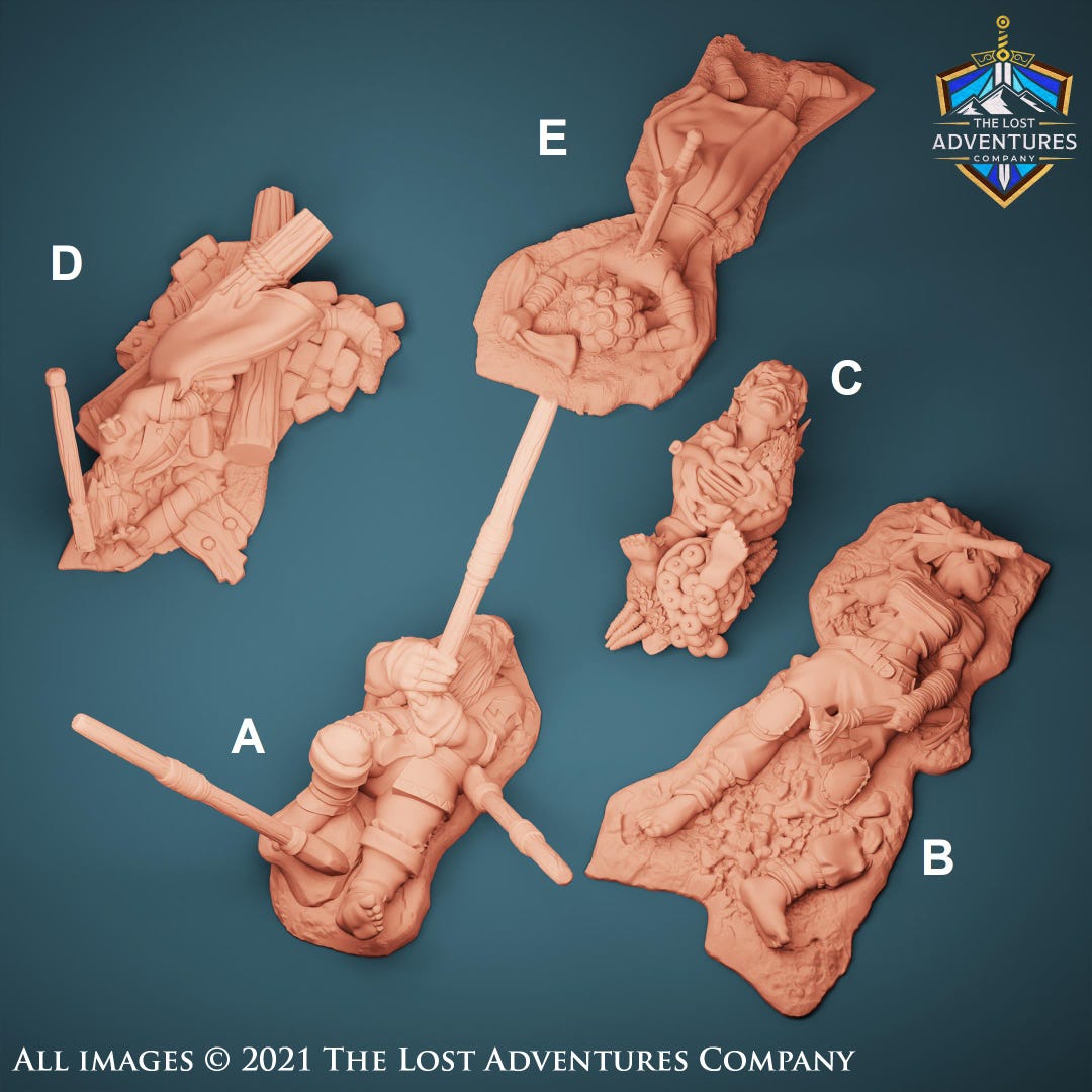 Dead Villagers - D&D RPG Terrain Lost Adventures (dungeons and Dragons ...