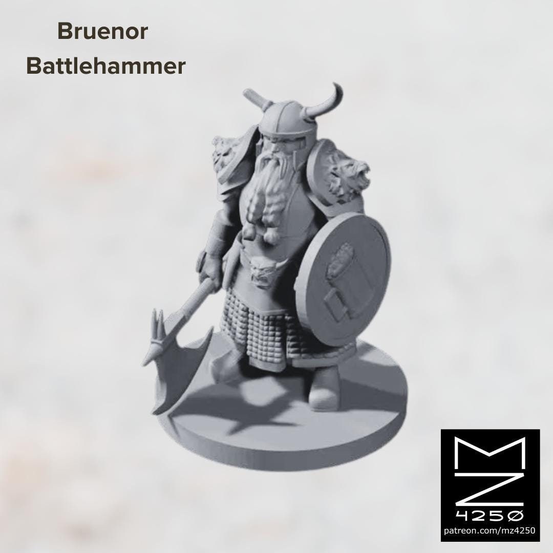 Bruenor Battlehammer Dwarf Dnd RPG Miniature MZ4250 dungeons and ...