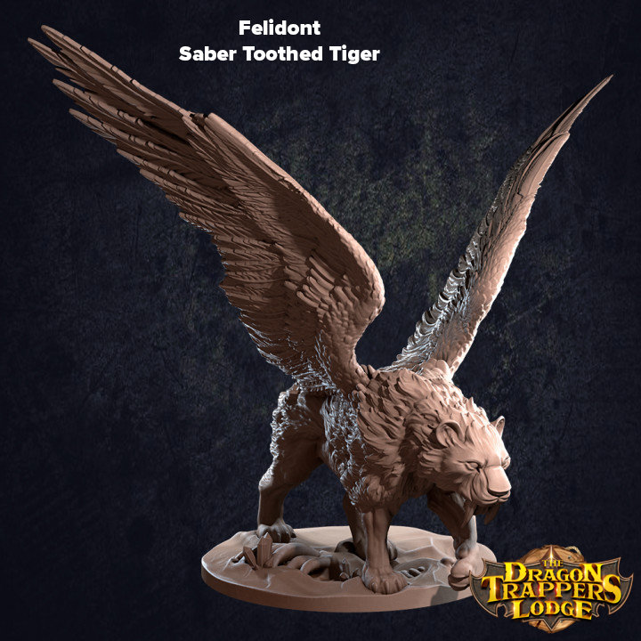 Felidont Saber Toothed Tiger Dragon Trappers Lodge DnD RPG | Etsy