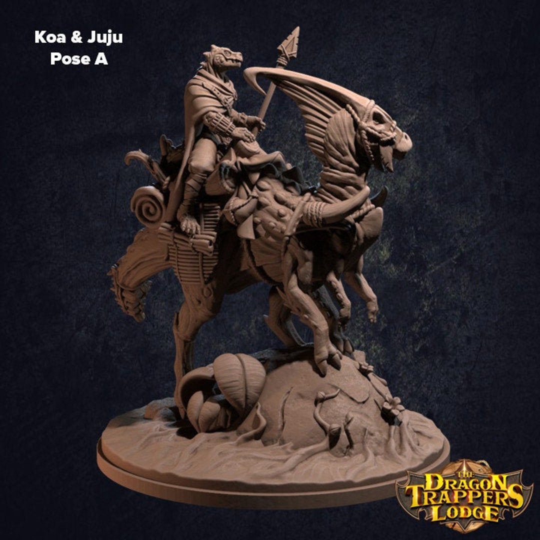 Dinosaur Mounted Lizardfolk Koa & Juju Dragon Trappers Lodge Dnd RPG ...