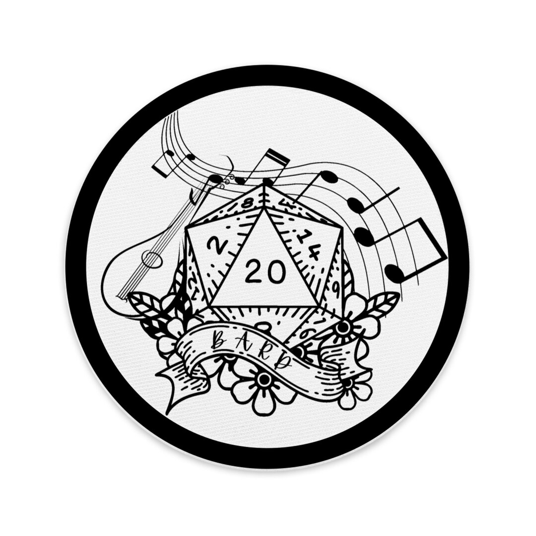 Bard Tattoo Style Class Embroidered Patches - Etsy