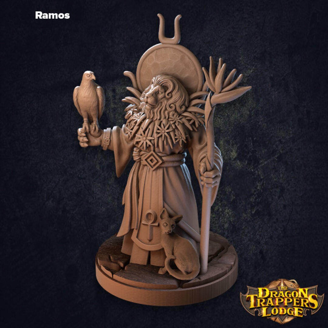 Leonin Mage Ramos - Dragon Trappers Lodge D&D RPG Miniatures (dungeons ...
