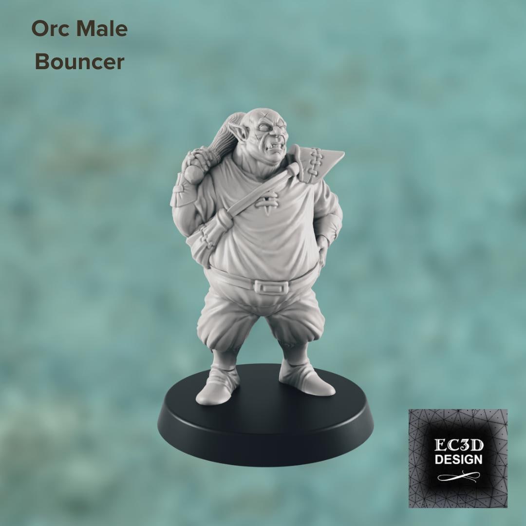 Orc Male Bouncer Dnd RPG Miniature - Ec3d/hero's Hoard (dungeons and ...