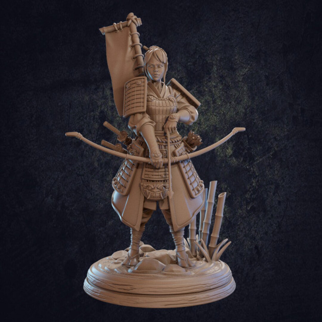 Sakura Human Female Archer - Dragon Trappers Lodge D&D RPG Miniatures ...
