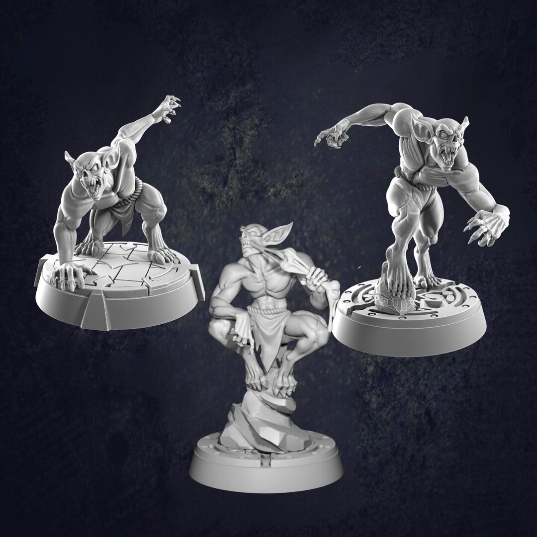 Ghoul Bone Gnawers D&D RPG Miniature Cast N Play (dungeons and Dragons ...