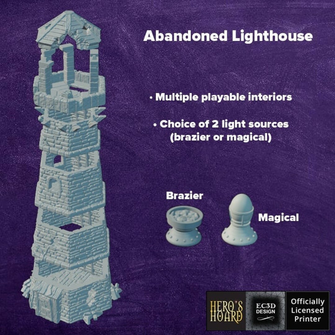 Abandoned Lighthouse - Multiple Playable Layers - D&D RPG Miniature ...