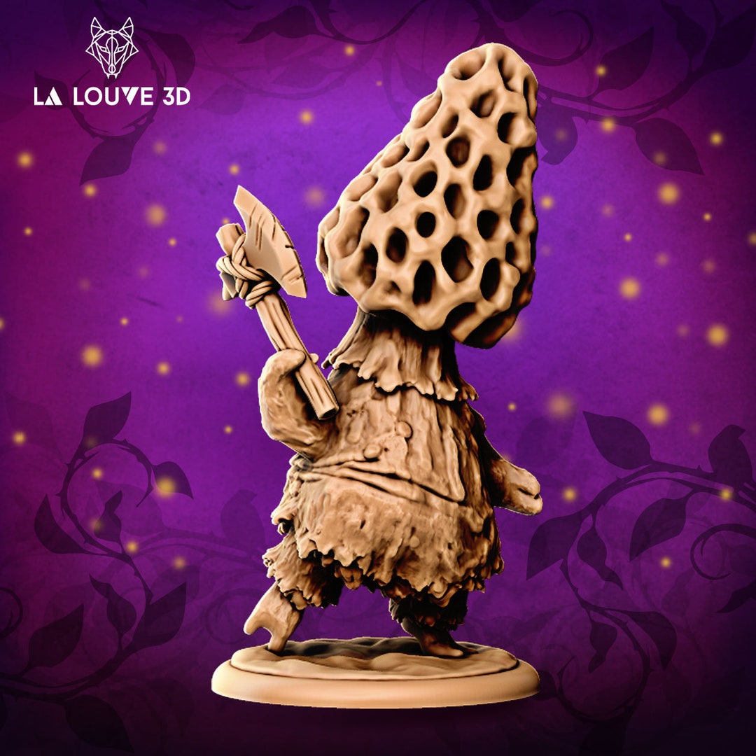Myconid Barbarian Morel D&D RPG Miniature La Louve 3D dungeons and ...