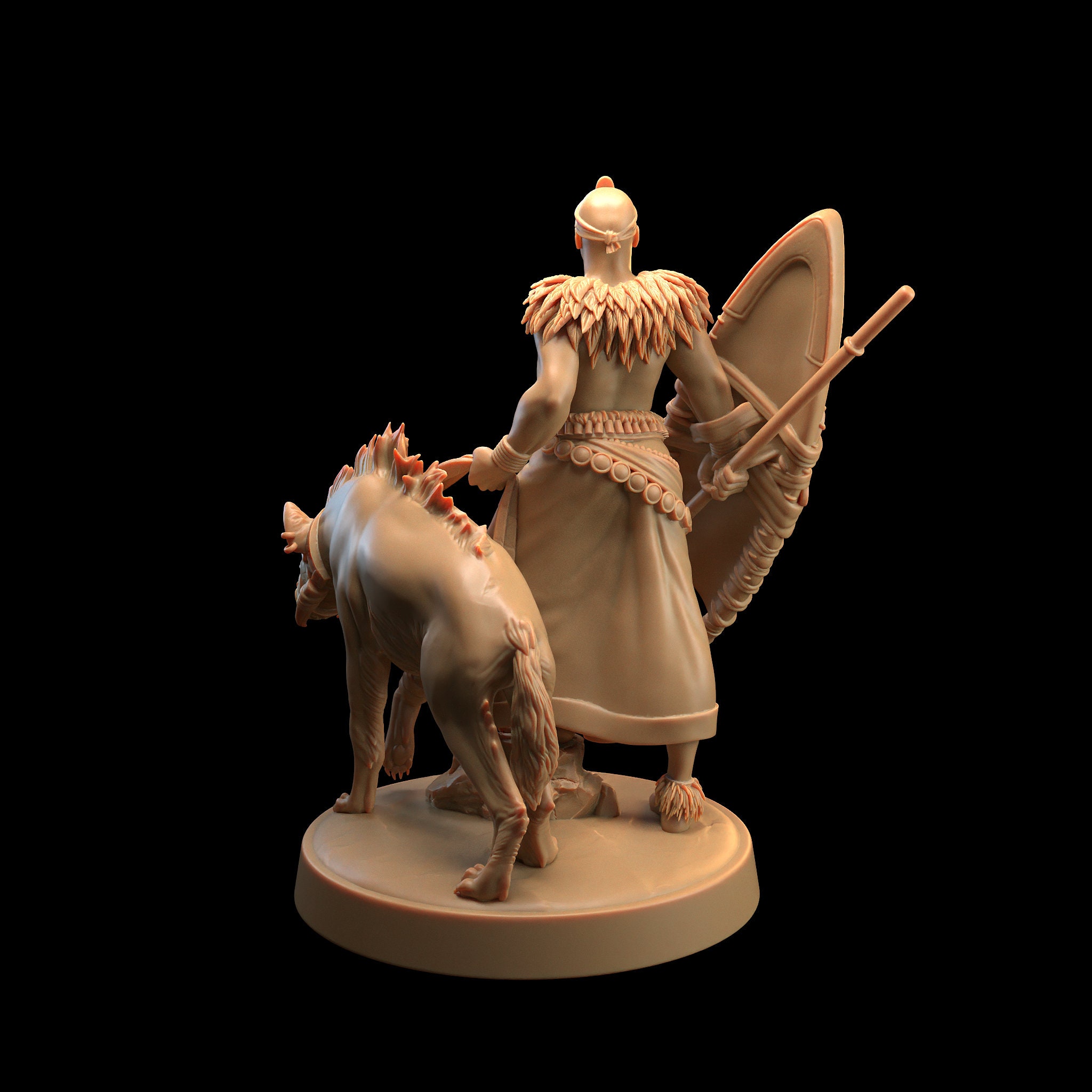 Male Human Kiptanu Man With Hyena - Dragon Trappers Lodge D&D RPG ...