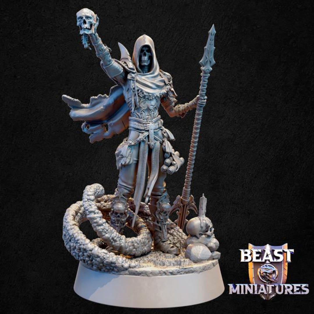 Skeleton Paladin Drathak Grimdark Mini D&D RPG Miniature Beast ...