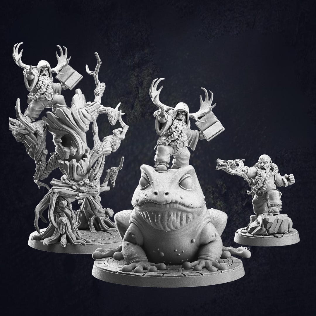 Male Dwarf Druid D&D RPG Miniature Cast N Play (dungeons and Dragons ...