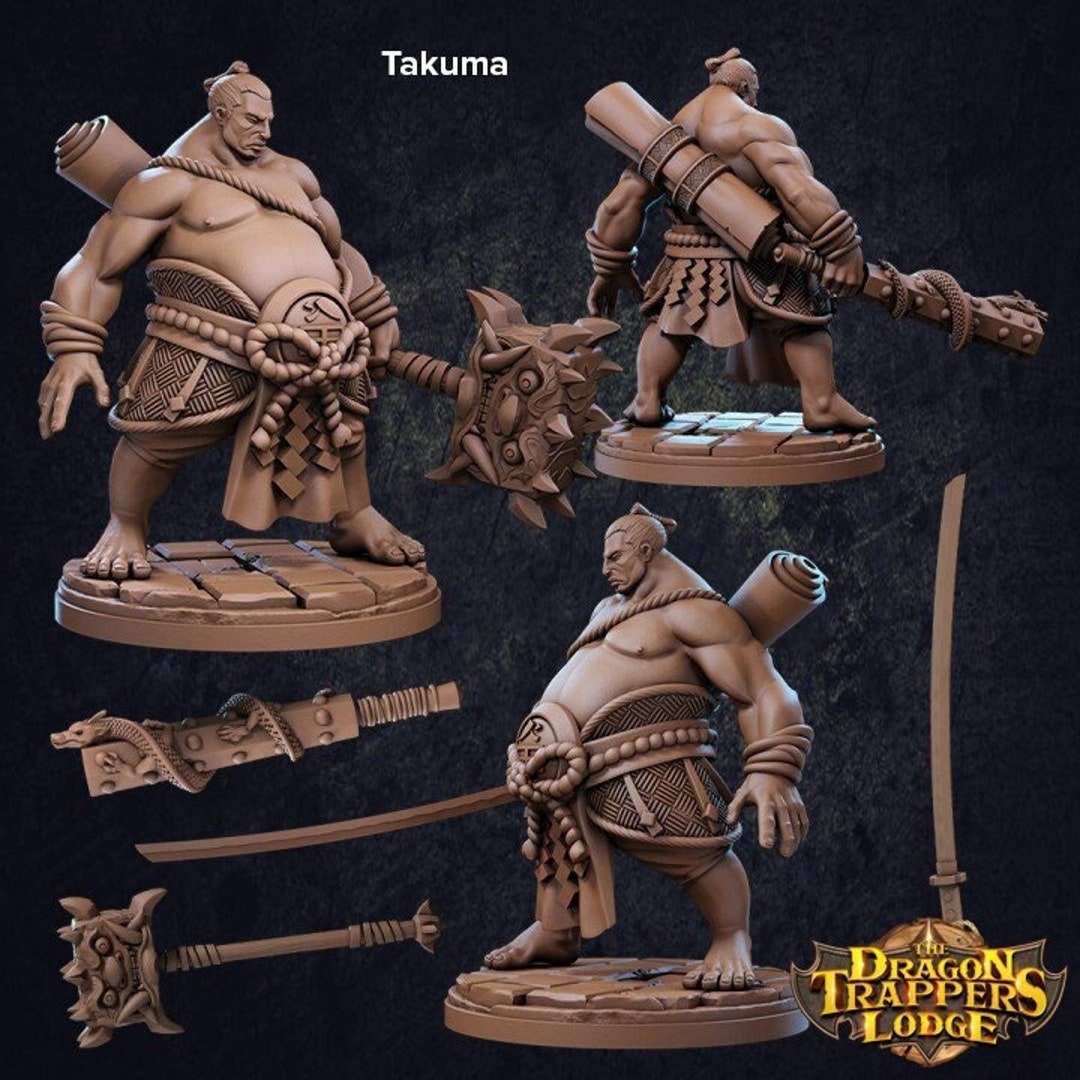 Takuma Sumo Wrestler Dragon Trappers Lodge Dnd RPG - Etsy