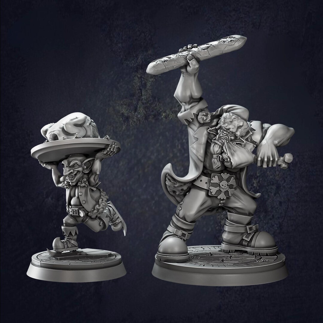 Christmas Dinner Orc and Goblin - D&D RPG Miniature Cast N Play ...
