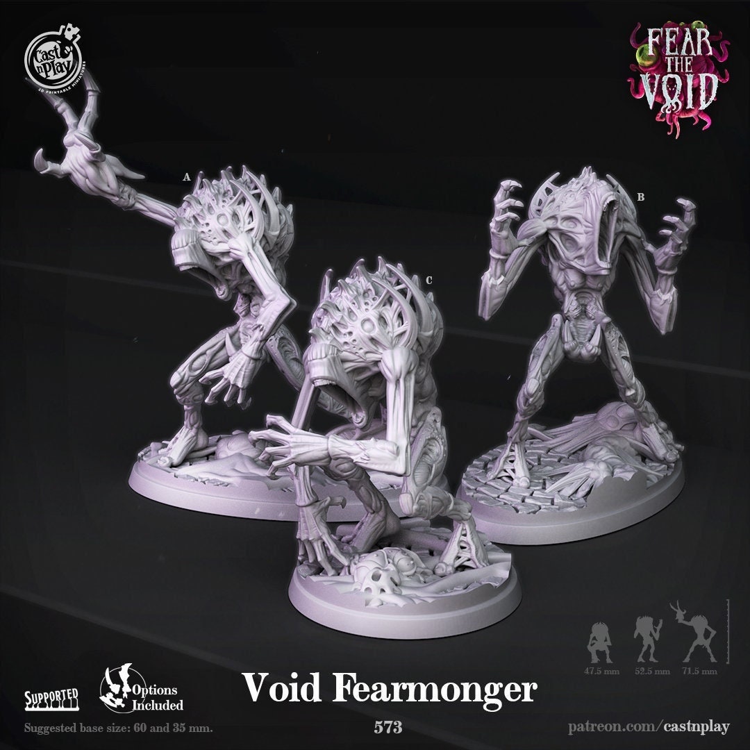 Void Fearmonger Cast N Play D&D RPG Miniatures:fear the Void (dungeons ...