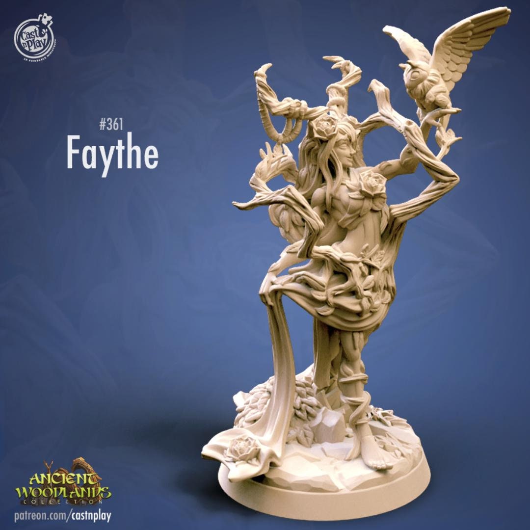 Female Dryad Faythe Cast N Play Dnd RPG Miniatures: Ancient Woodlands ...