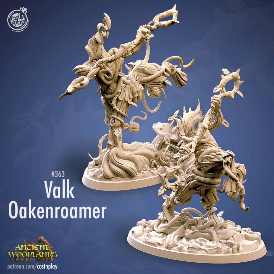 Wood Woad Valk Oakenroamer Cast N Play D&D RPG Miniatures: Ancient ...