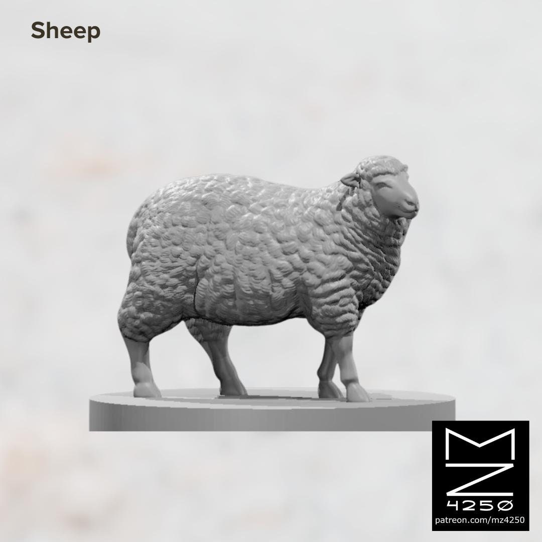 Sheep Farm Animal D&D RPG Miniatures MZ4250 dungeons and Dragons ...