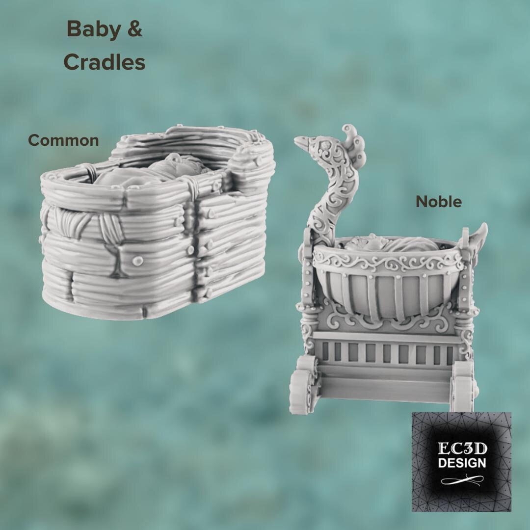 Babies and Cradles Dnd RPG Miniature - Ec3d/hero's Hoard (dungeons and ...