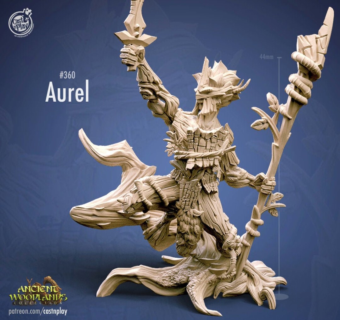 Treant Forest Guardian Aurel Cast N Play D&D RPG Miniatures: Ancient ...