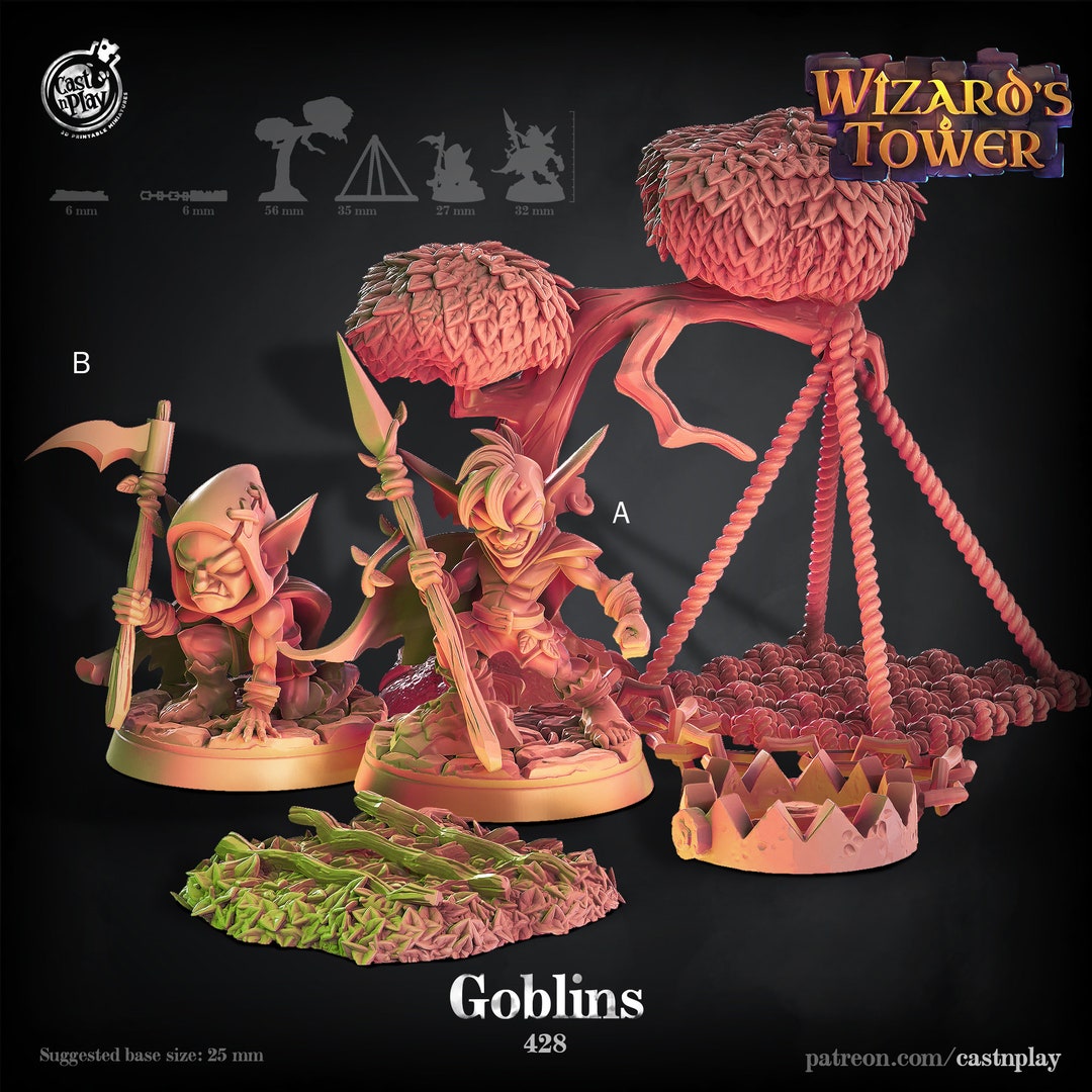 Goblin Bandits & Traps Cast N Play Dnd RPG Miniatures: Wizards Tower ...